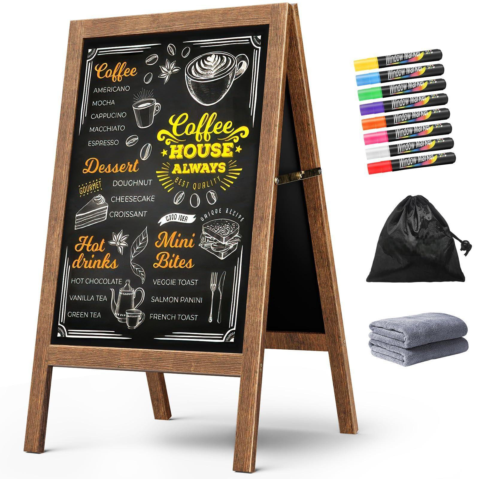 XIXIXIANGRONGAA A Frame Chalkboard Sign, 40"X20" Extra Large Sidewalk ...