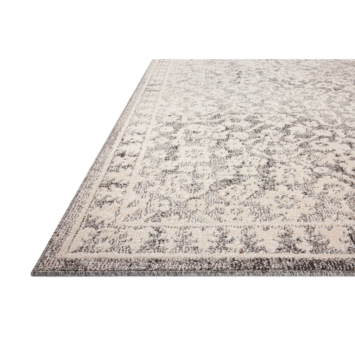 Magnolia Home by Joanna Gaines x Loloi Gigi Grey / Ivory Area Rug ...