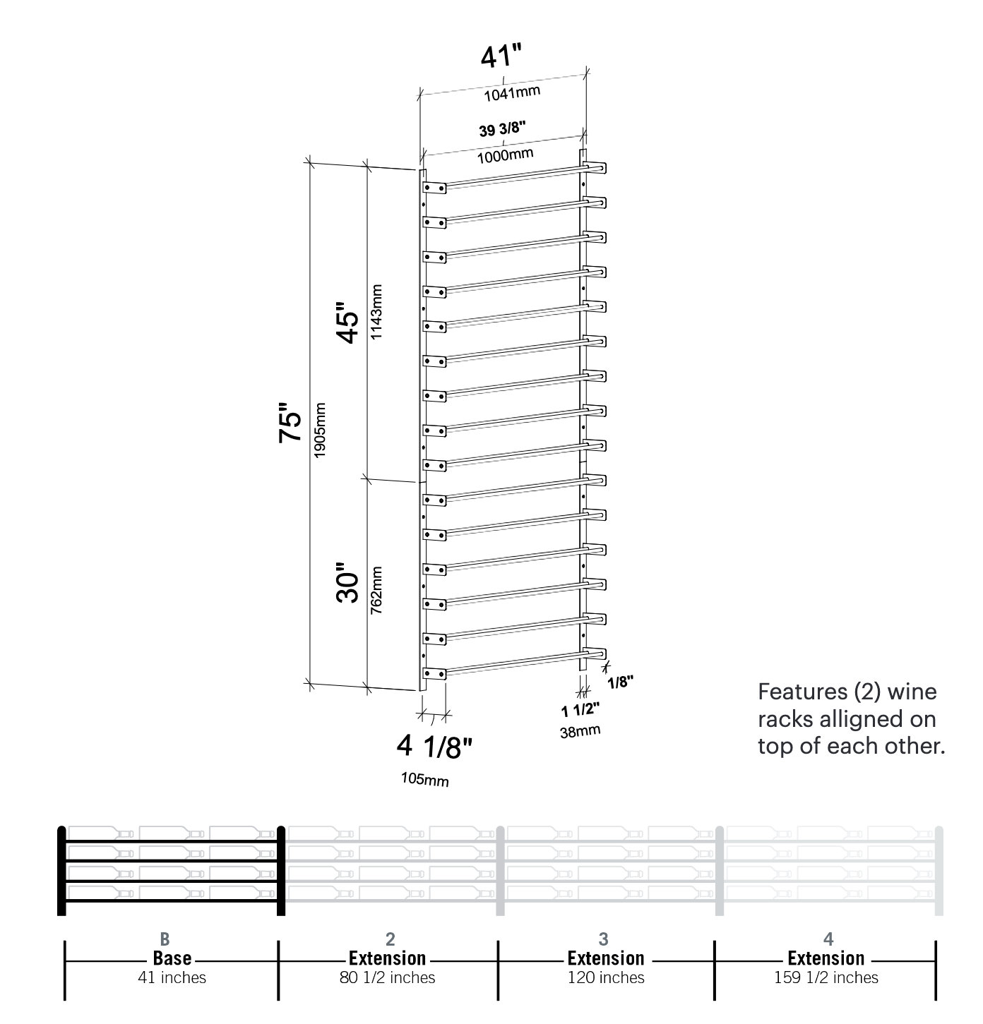 Prep & Savour Bottle Wall Mounted Wine Bottle Rack & Reviews | Wayfair