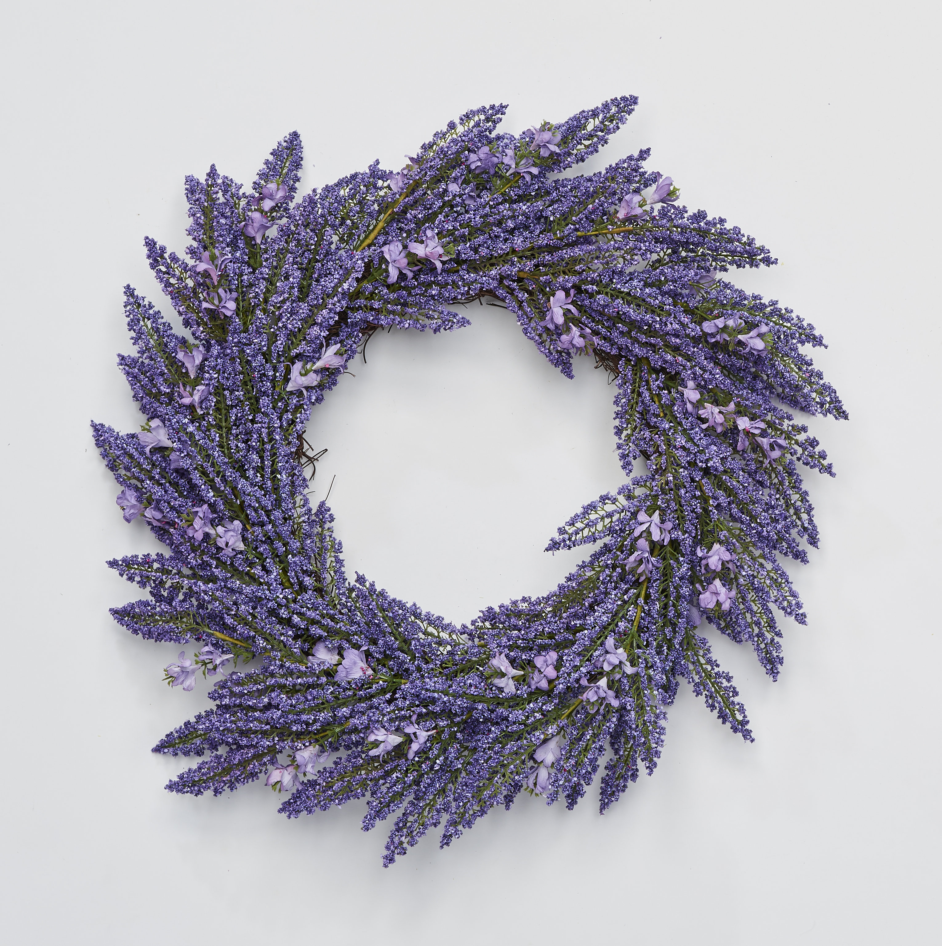 Primrue 22" Artificial Heather Wreath on Natural Twig Base | Wayfair
