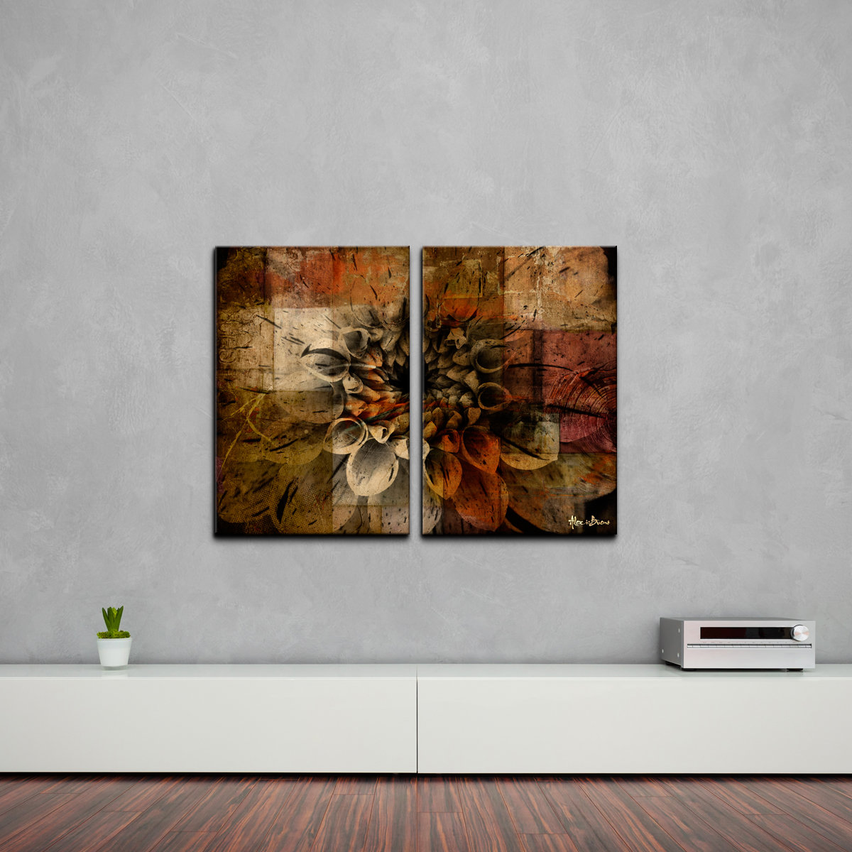 Ebern Designs Daisy' - 2 Piece Canvas Print Set on Canvas & Reviews ...
