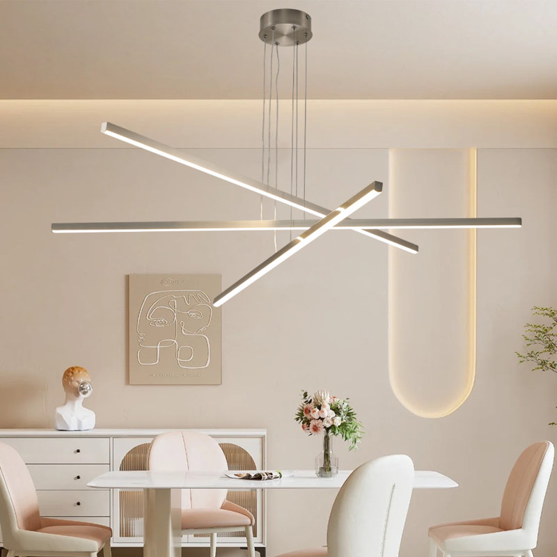 Ivy Bronx Iqlas 3 - Light Dimmable LED Sputnik Modern Linear Chandelier ...