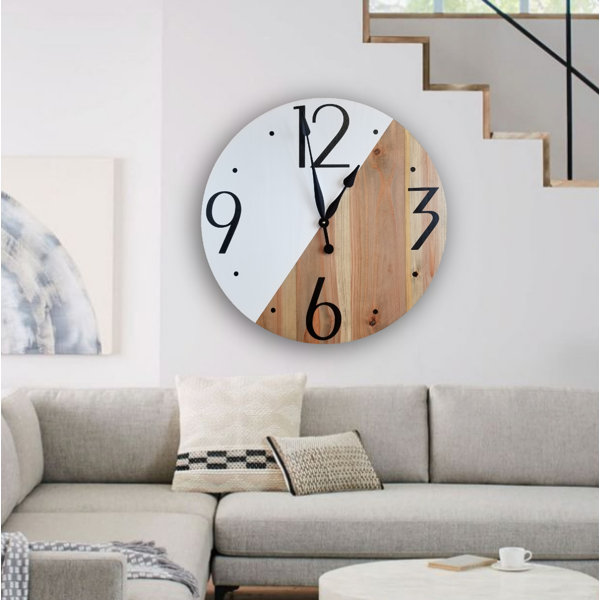 Ebern Designs Shetye Wood Wall Clock & Reviews | Wayfair
