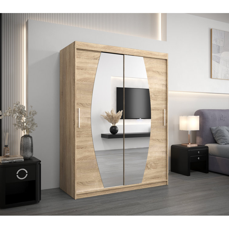 Latitude Run Edaline 2 Door Manufactured Wood Wardrobe | Wayfair.co.uk