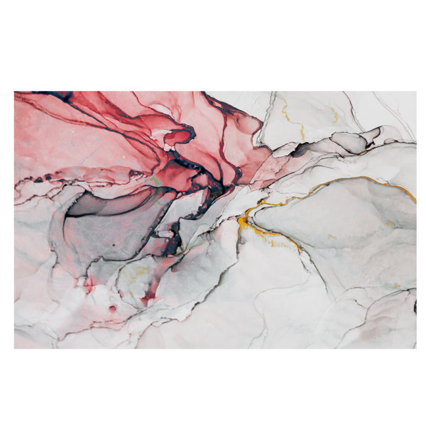 Metro Lane Abstract Luxury Wall Art with Modern Alcohol Ink Design for ...