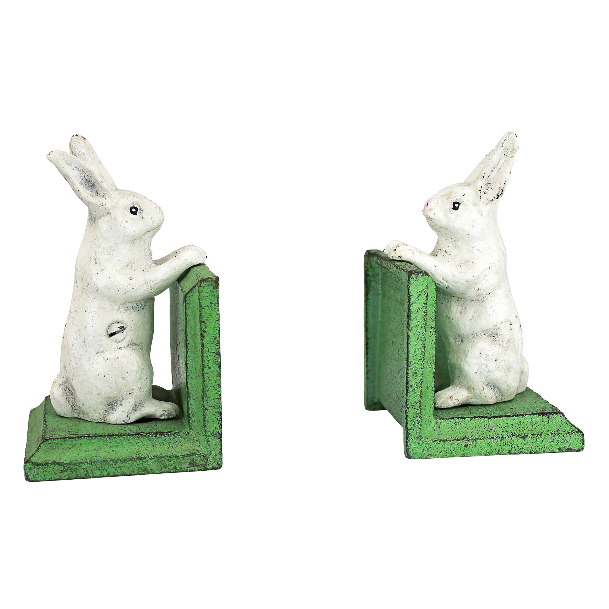 Design Toscano Bookworm Bunny Rabbits Cast Iron Bookends & Reviews ...