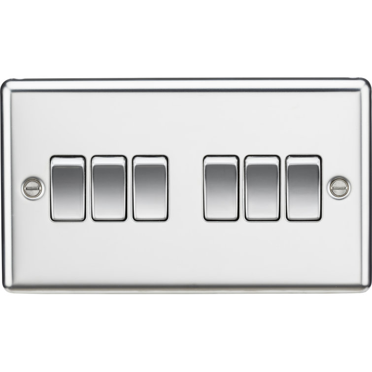 Knightsbridge 10AX 6G 2-way Switch - Polished Chrome | Wayfair.co.uk