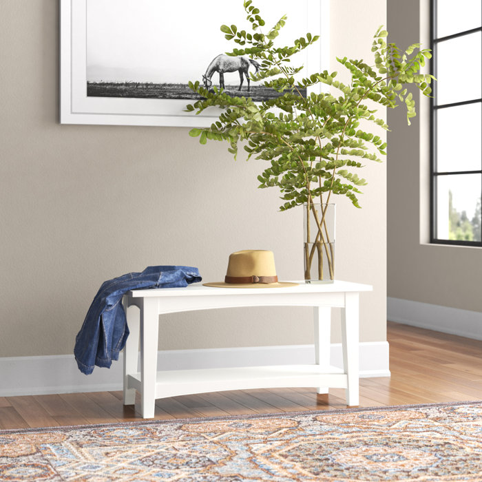 Lark Manor Ajwad 36" Wide Cottage Beach House Design Entryway Bench Set ...