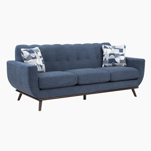George Oliver Keedyn 87'' Chenille Square Arm CAL117 Compliant Sofa ...