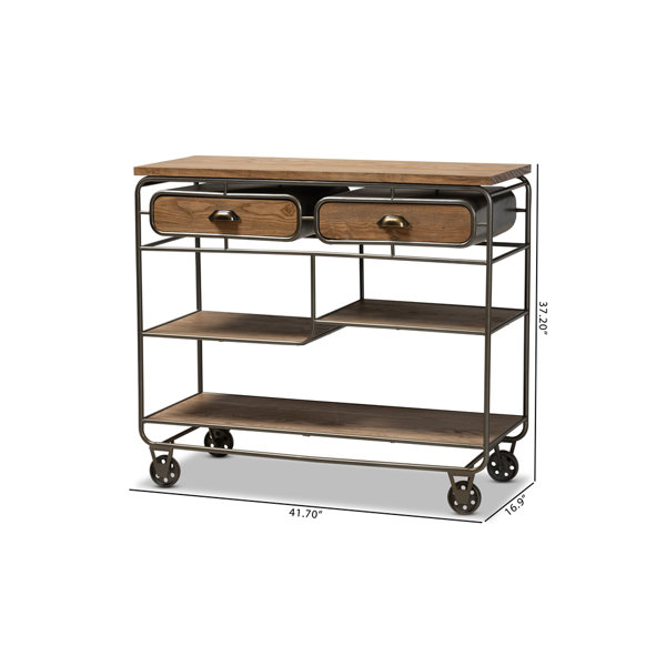 Steelside™ Alisa Kitchen Cart & Reviews | Wayfair