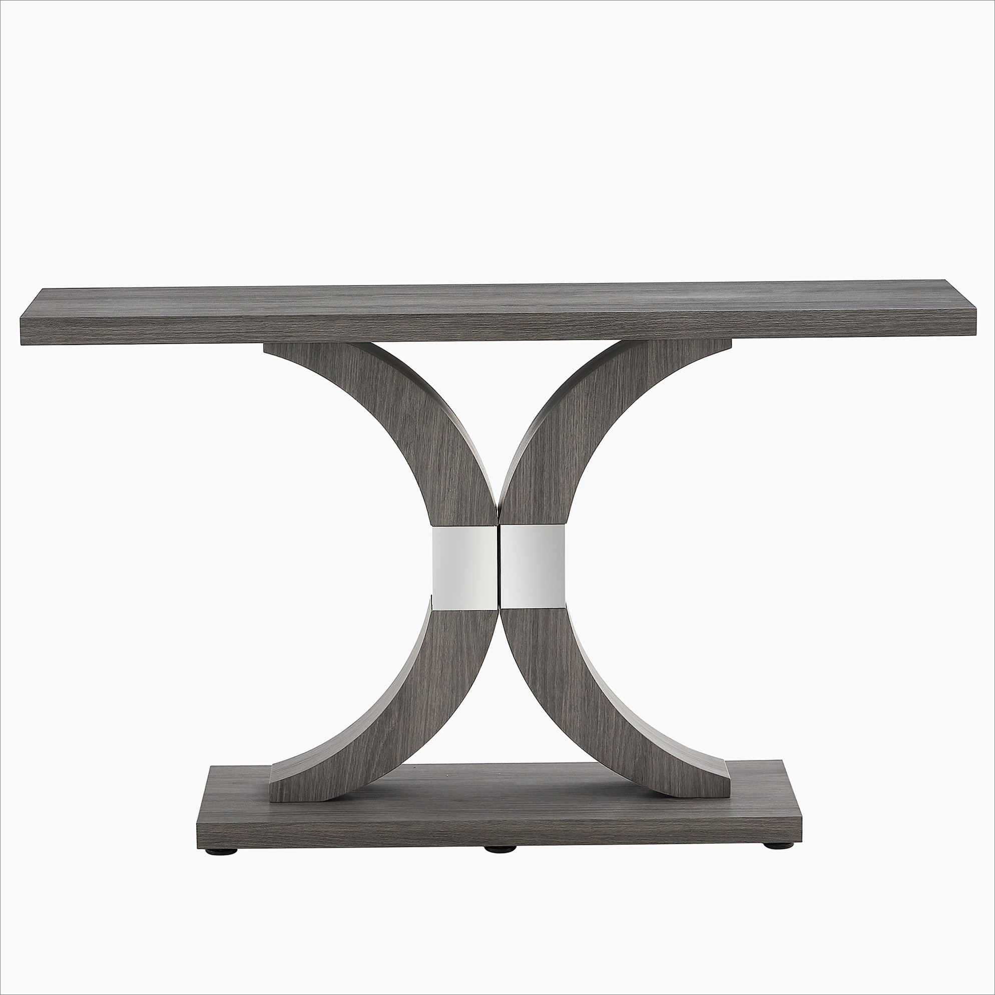 George Oliver Modern minimalist style natural gray wood foyer table ...