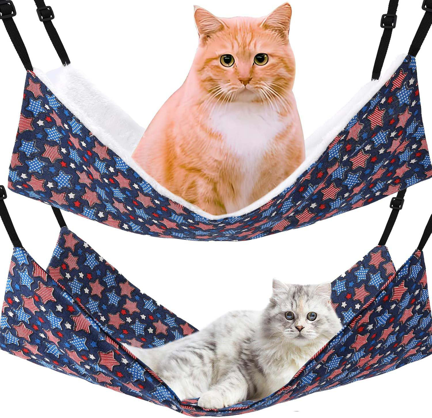 George Oliver Cat Hammock For Cage Hanging Reversible 2Pack,Pet Hammock ...