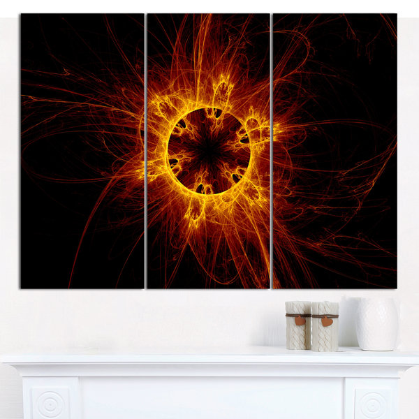 DesignArt 'Solar Eclipse Digital Illustration' Graphic Art Print Multi ...