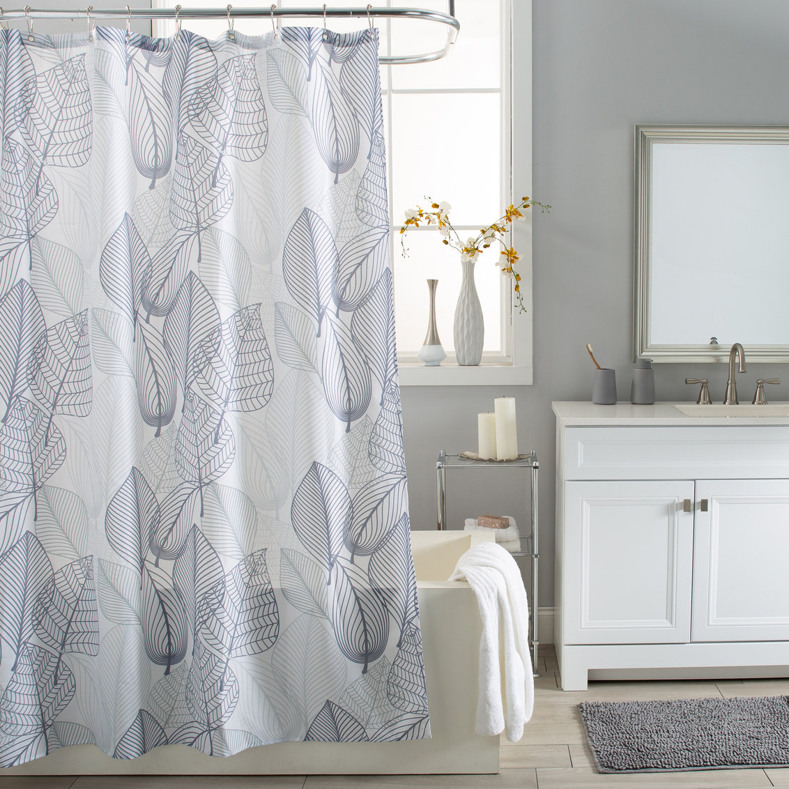 Winston Porter Norphlet Floral Shower Curtain | Wayfair