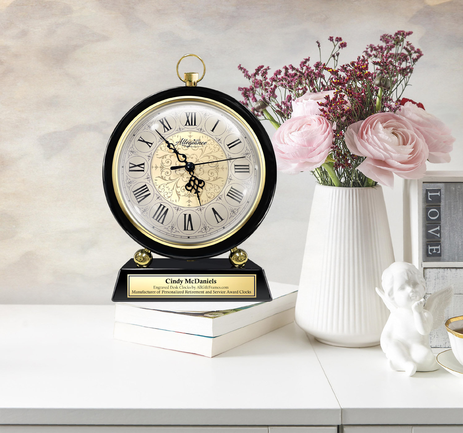 Rosdorf Park Best Large Personalized Clock Engravable Desk Boss ...