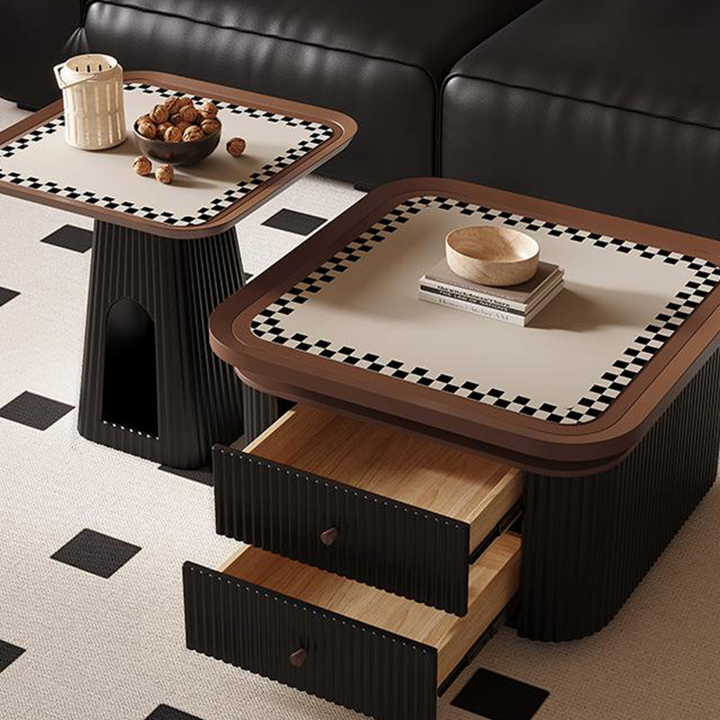 The Invincibles home Movable Minimalist Square Coffee Table Set | Wayfair