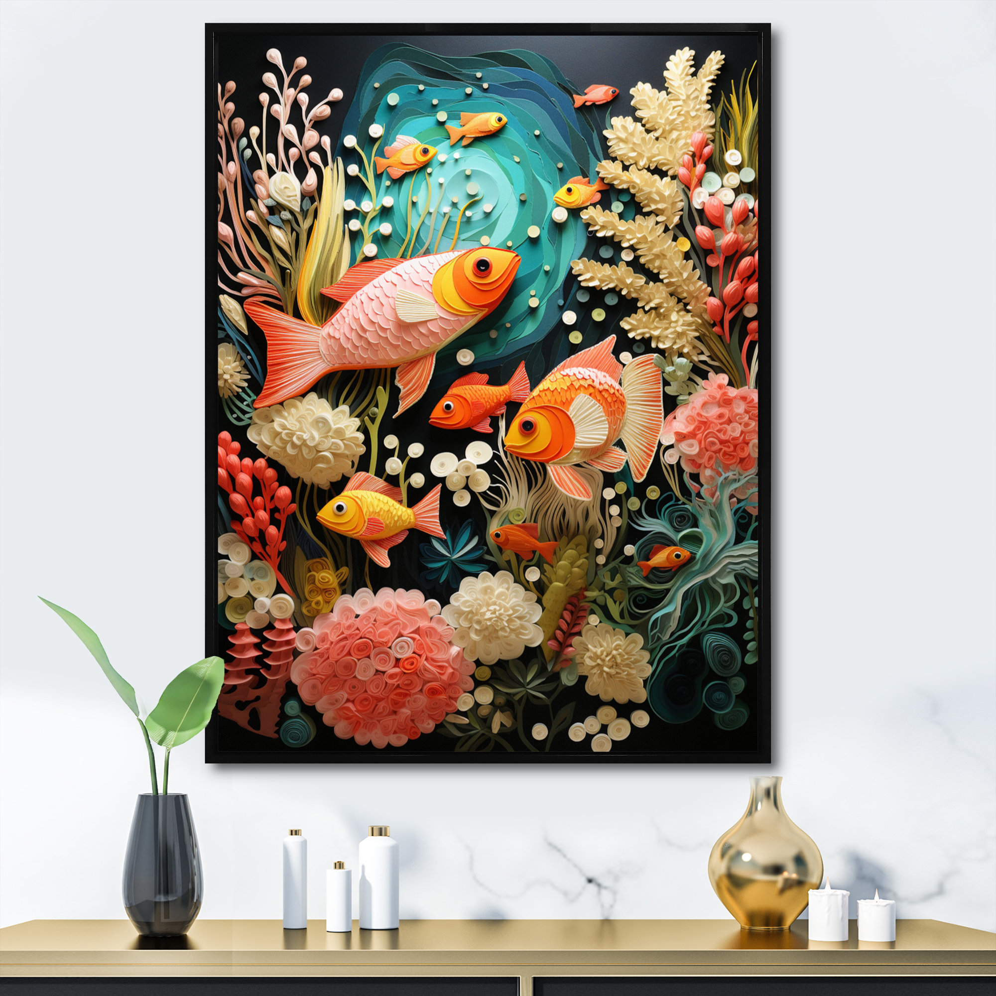 Rosecliff Heights Fish Animal Coastal Creatures - Animals Wall Art ...