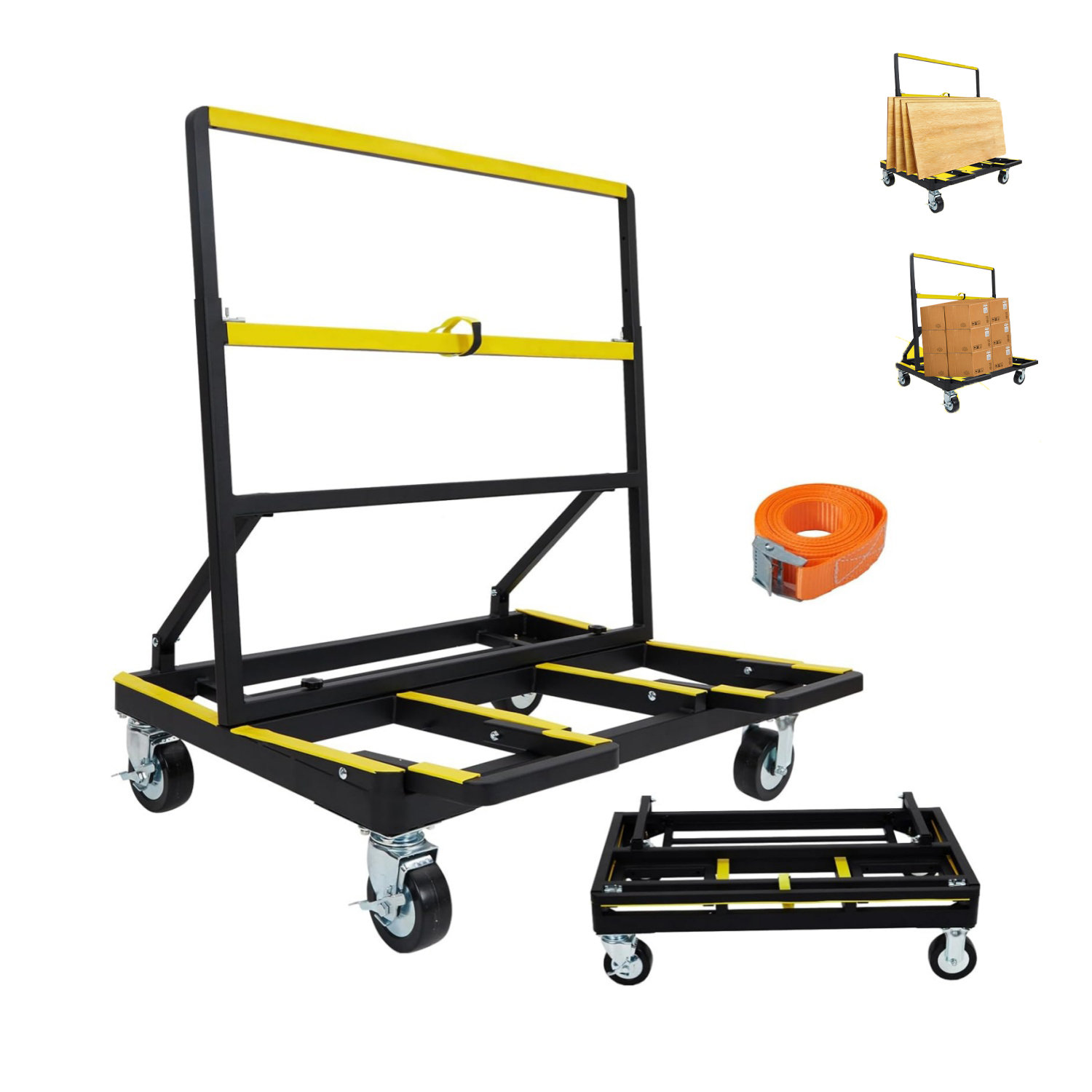 Yesurprise Drywall Cart Heavy Duty Folding Panel Dolly Cart 2200lbs ...