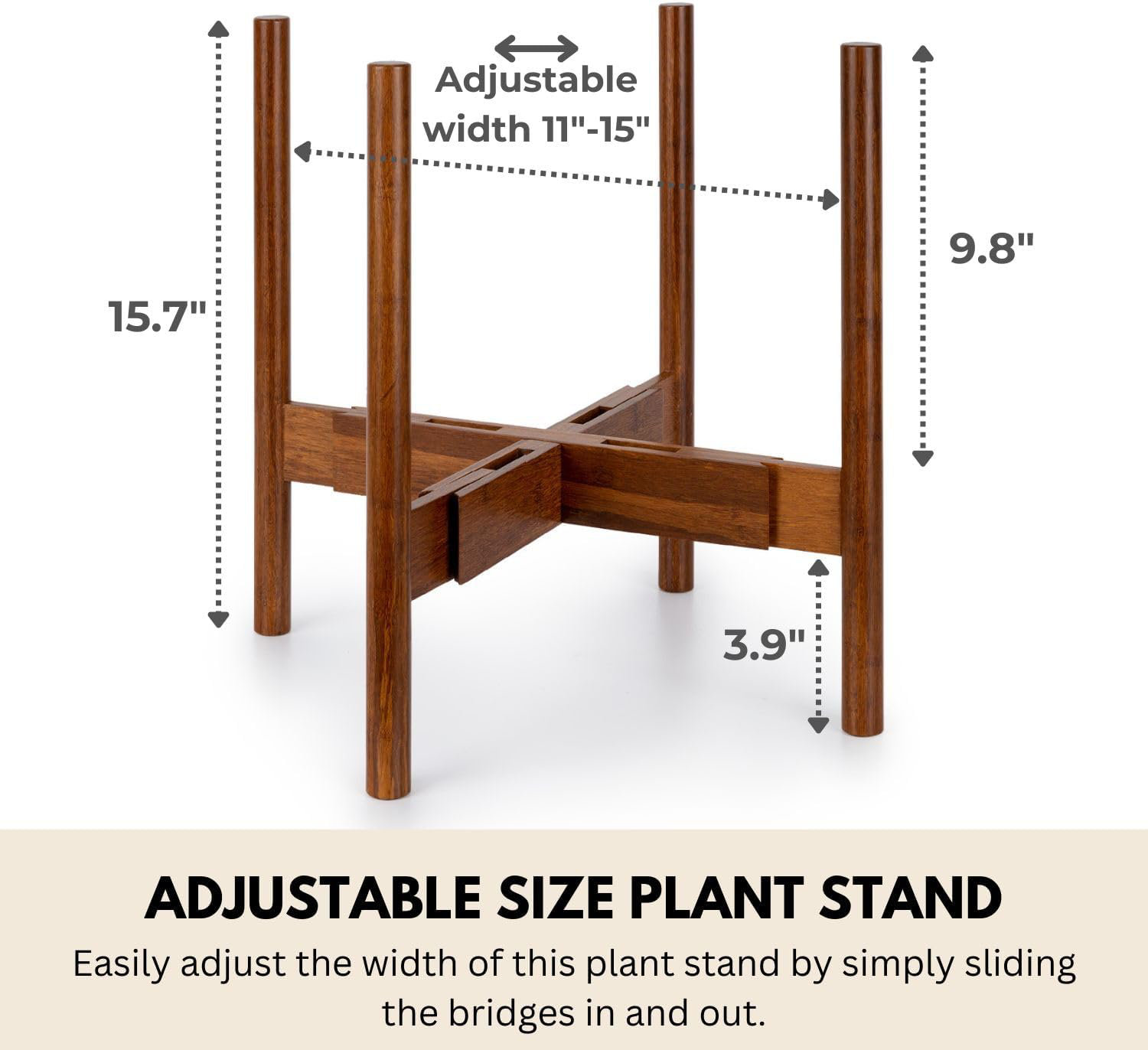 Millwood Pines Large Adjustable Plant Stand Indoor — 11 To 15 Inch ...