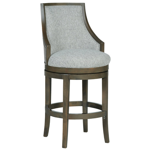 Fairfield Chair Robroy Swivel Upholstered Counter Stool with Solid Wood ...
