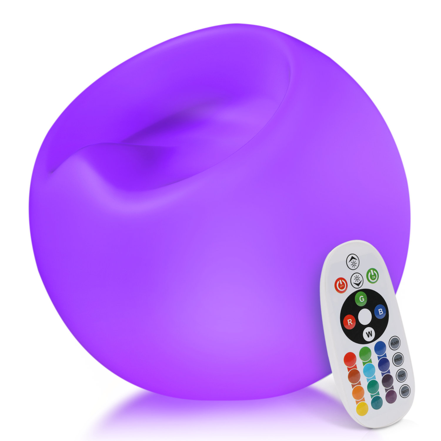 MoNiBloom LED Light Up Chair Modern Lighting Seat RGB 16 Color Changing ...