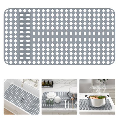 Sarlai 28" x 15" Sink Grid Non-Slip Silicone Grid Sink Mat | Wayfair