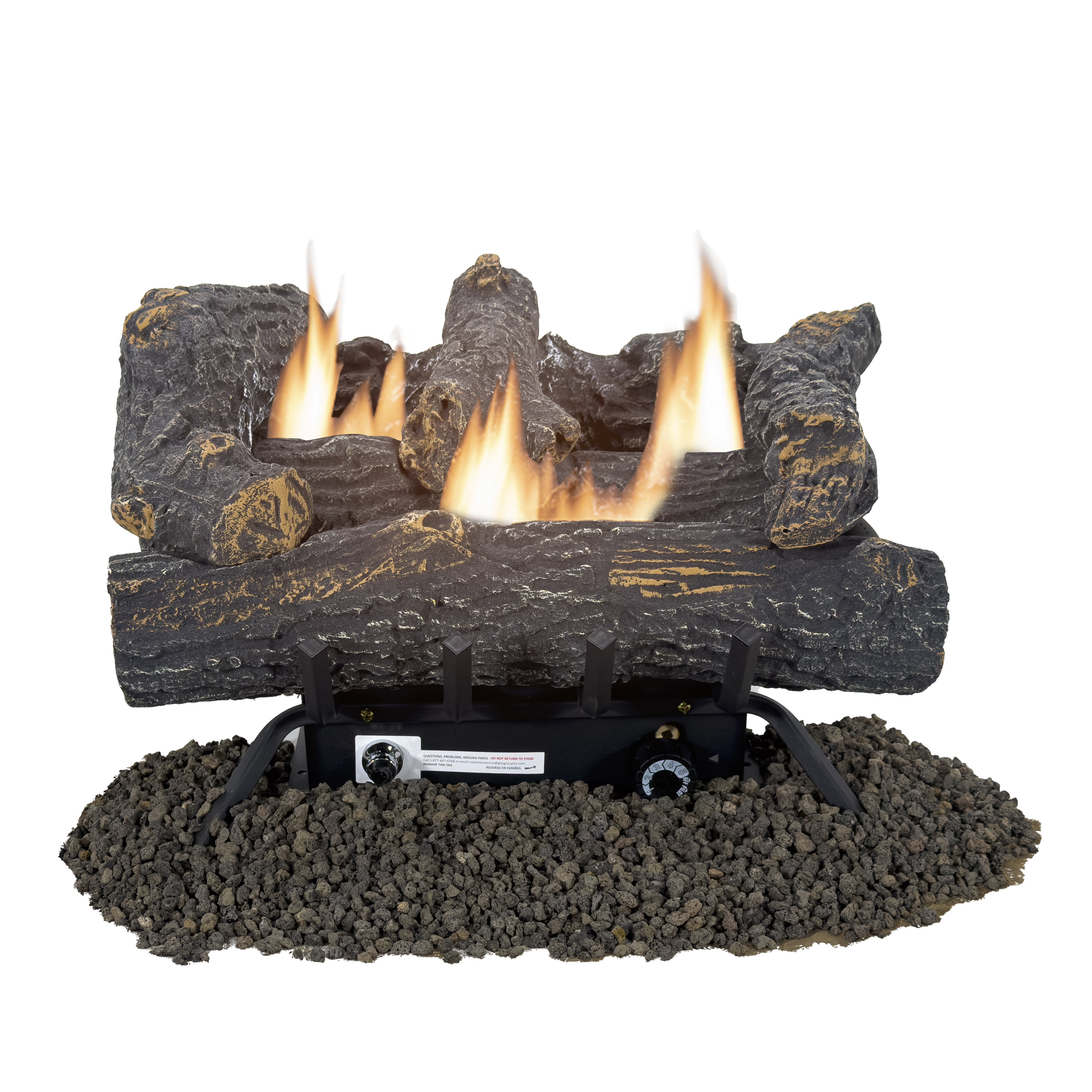 Pleasant Hearth Southern Oak Vent Free Gas Log Set 30,000 BTU's ...
