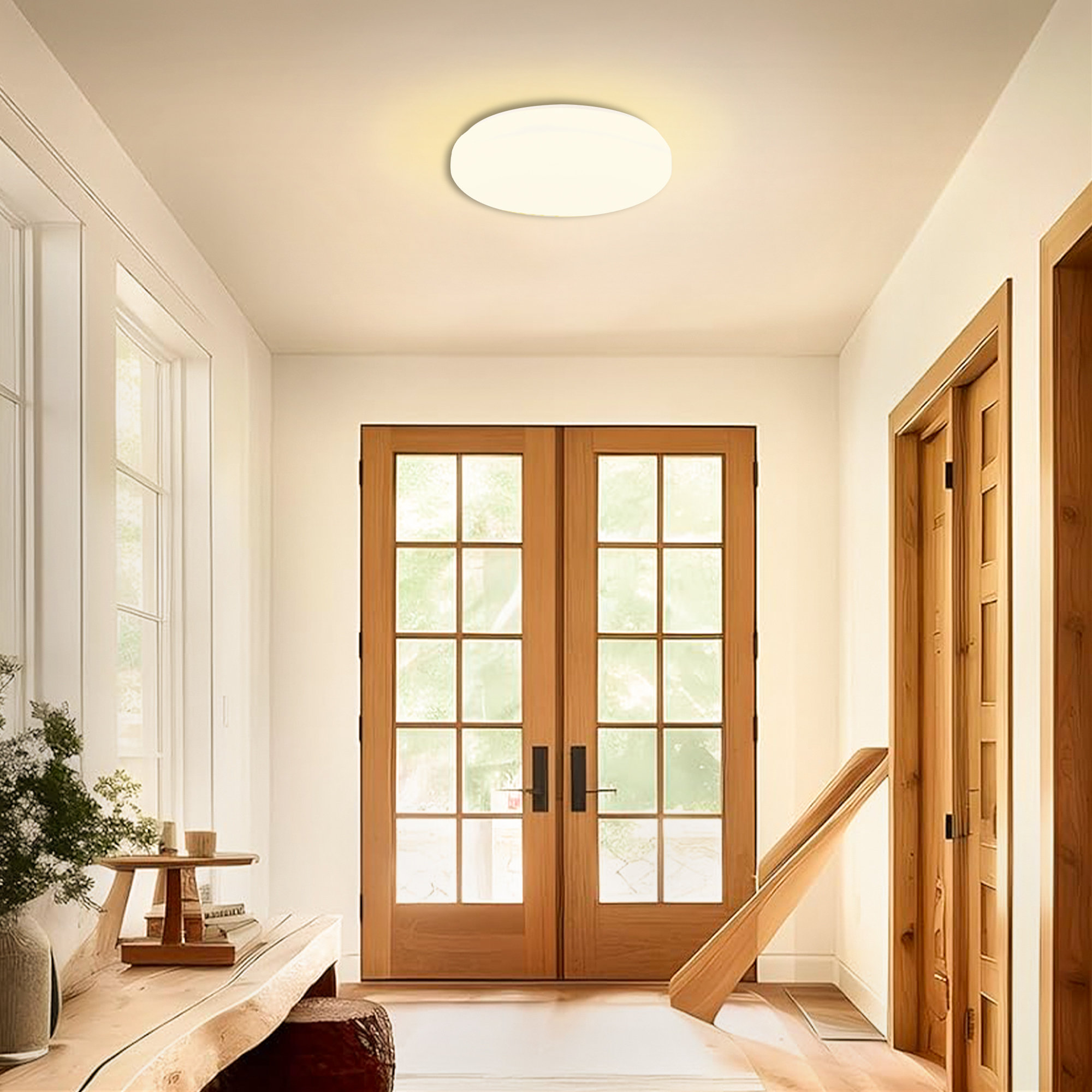 Bexcel LED Ceiling Light Fixture with Remote, 8 Inch Ceiling Lights ...