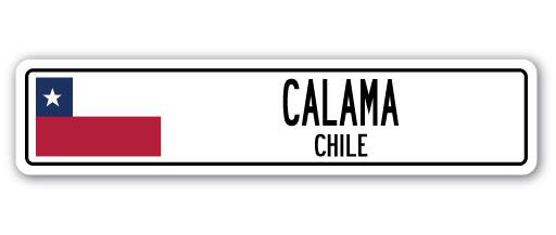 Trinx Borowski Calama, Chile Flag Aluminum Street Sign | Wayfair