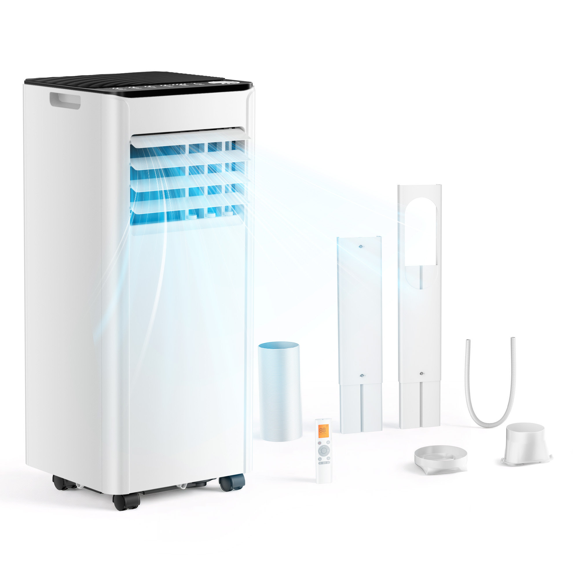 Simzlife Portable Air Conditioner with Dehumidifier & Fan with Remote ...