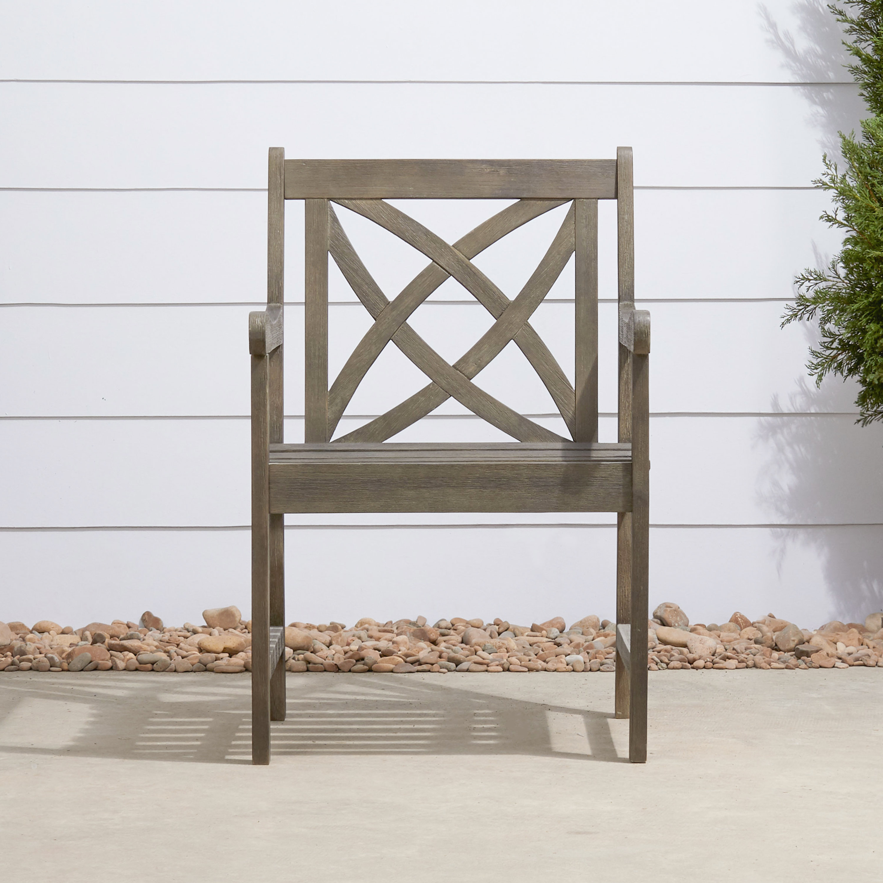 Lark Manor Aleha Acacia Patio Dining Armchair & Reviews - Wayfair Canada