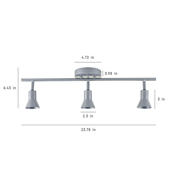 Addington Park 23.78'' 3 -Light Fixed Track Lighting Track Kit with ...