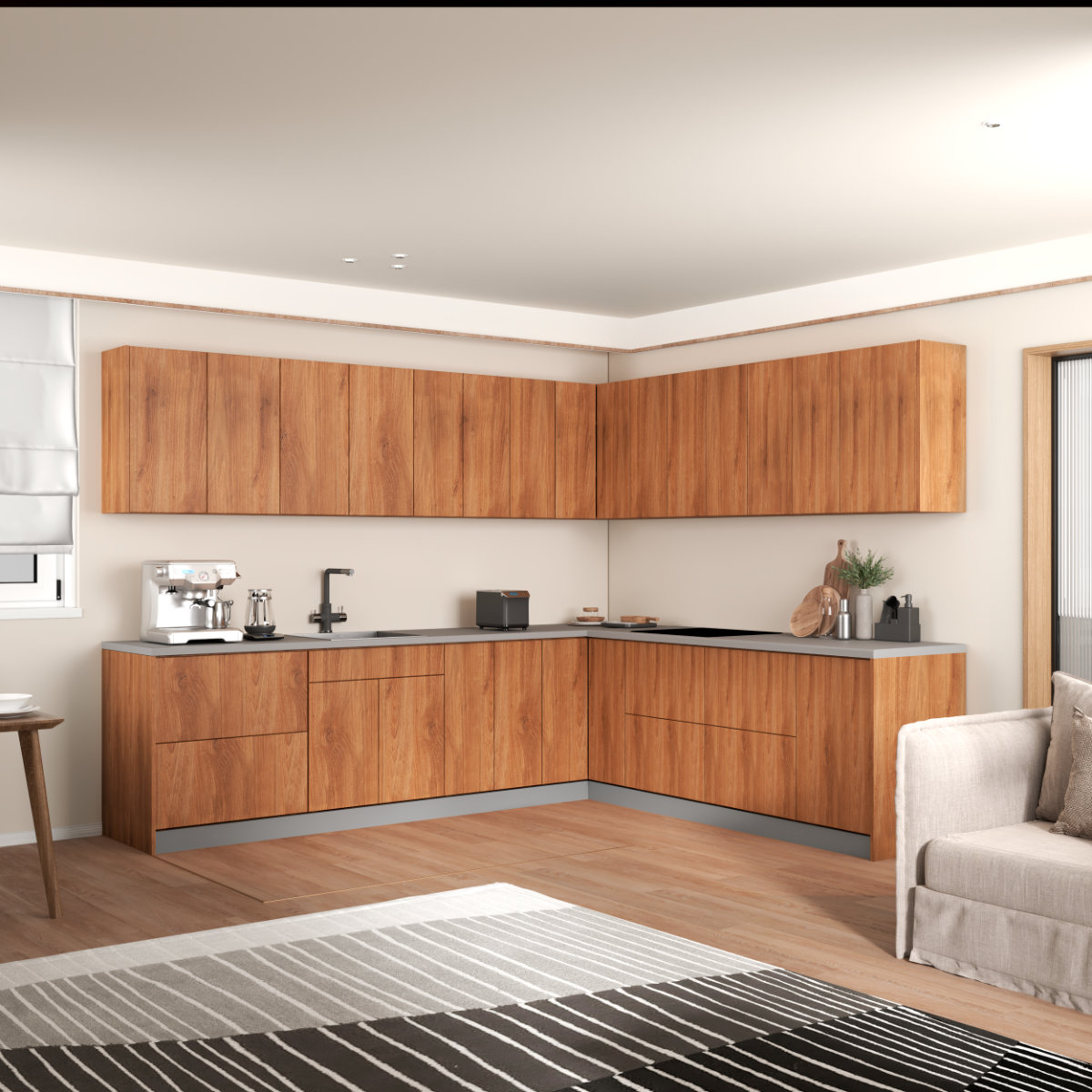 WALLKITCHENS 102'' W x 96'' H Medium Density Fiberboard (MDF) Full ...