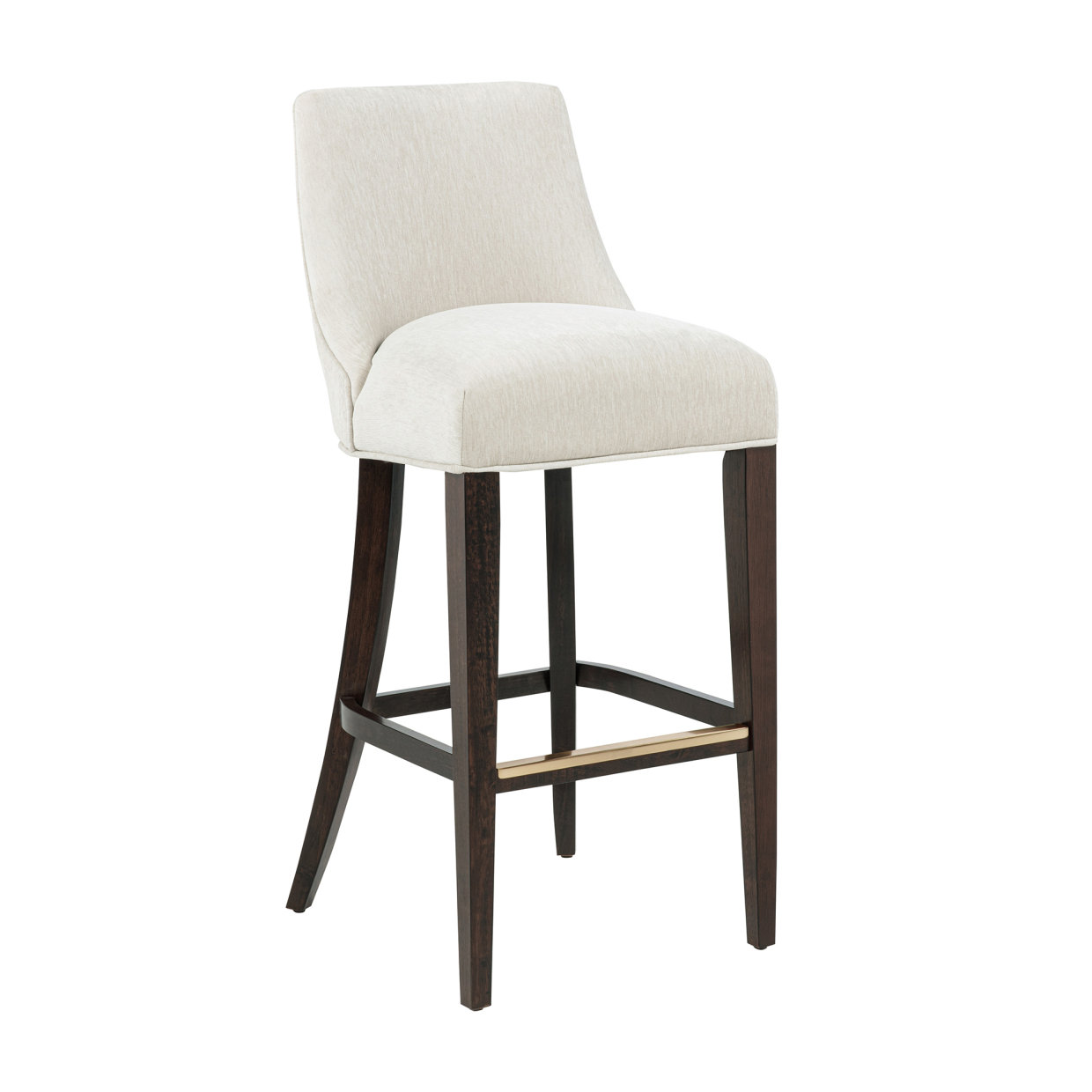 Red Barrel Studio® Beever Wood Upholstered Chenille Barstool In Cream ...