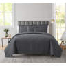 Clara Clark Grid Weave Premium Microfiber Reversible Quilt Set ...