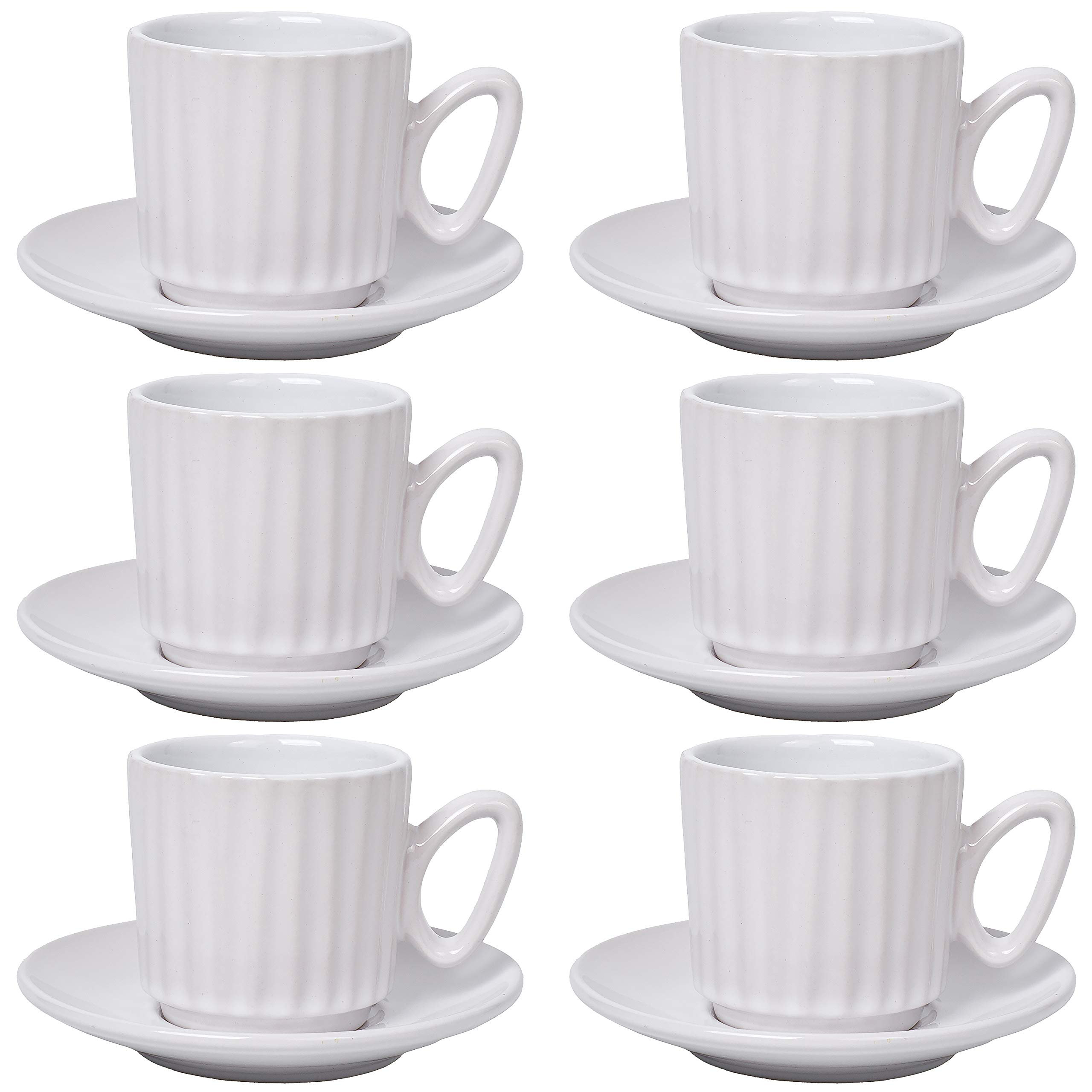 Bruntmor Christmas Gift Choice: Espresso Cups And Saucers Set Of 6 ...