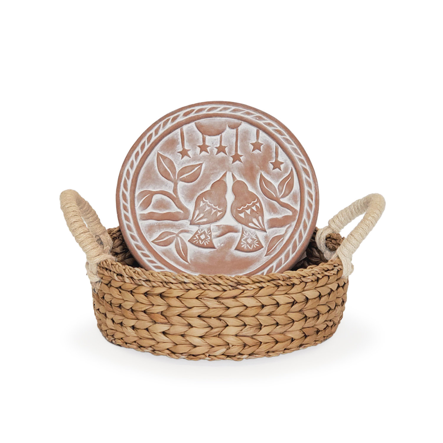 Red Barrel Studio® Bread Warmer & Basket - Lovebirds Round | Wayfair