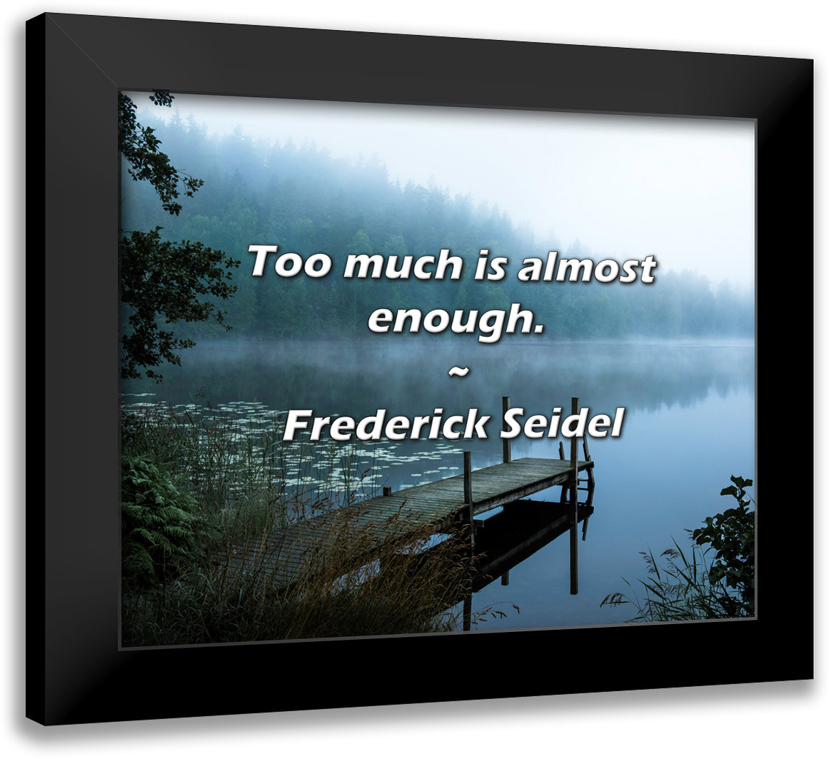 ATX Art Group LLC Frederick Seidel Quote: Too much is almost enough ...