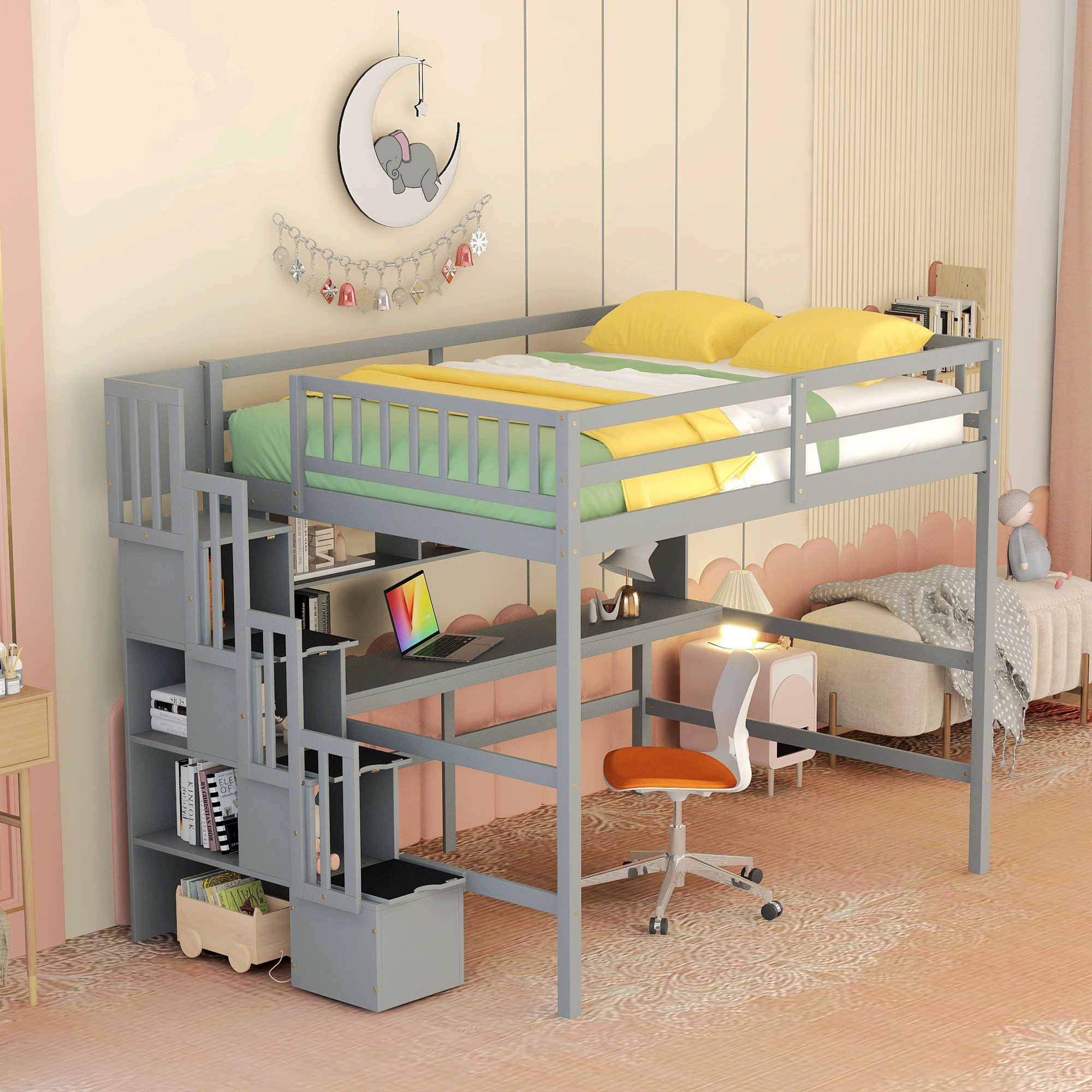 Harriet Bee Jaia Solid Wood Platform Storage Bed | Wayfair