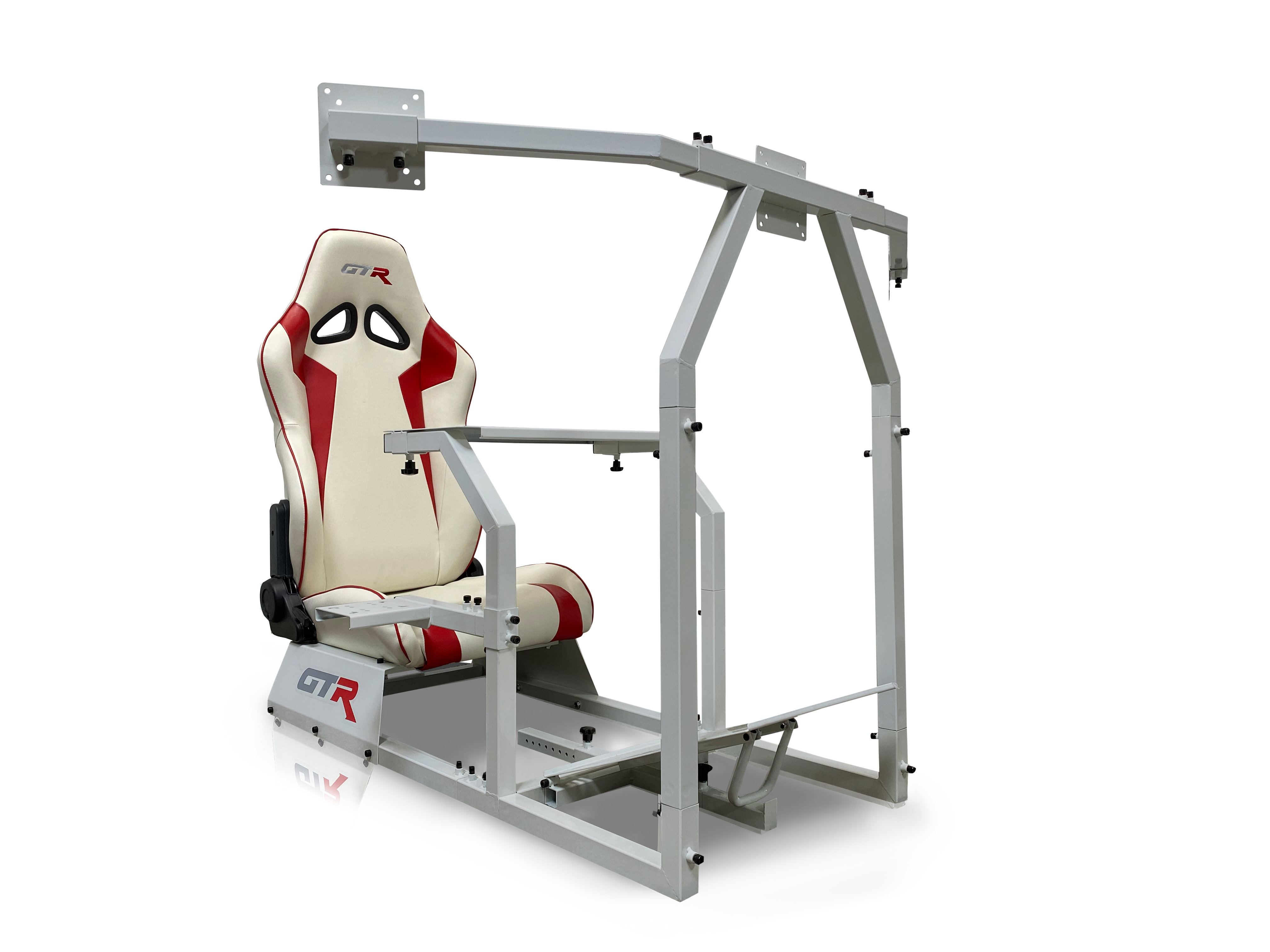 GTR Simulator Reclining Leather PC & Racing Game Chair with Footrest in ...