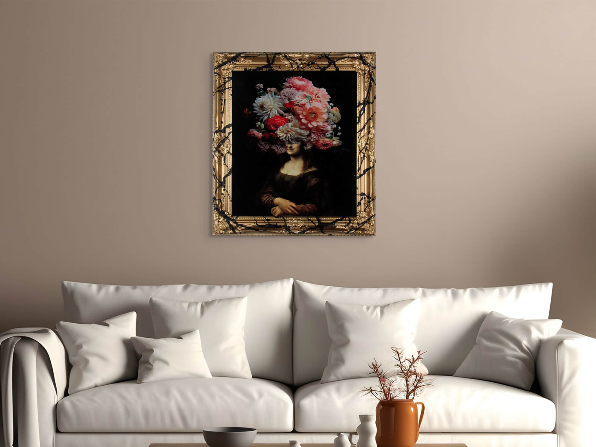Astoria Grand Painting 'Mona Lisa with Flowers on Her Head' | Wayfair.co.uk