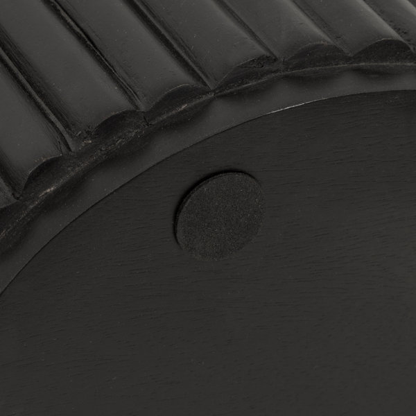 Latitude Run® Round Ribbed Wood Drink Table & Reviews | Wayfair