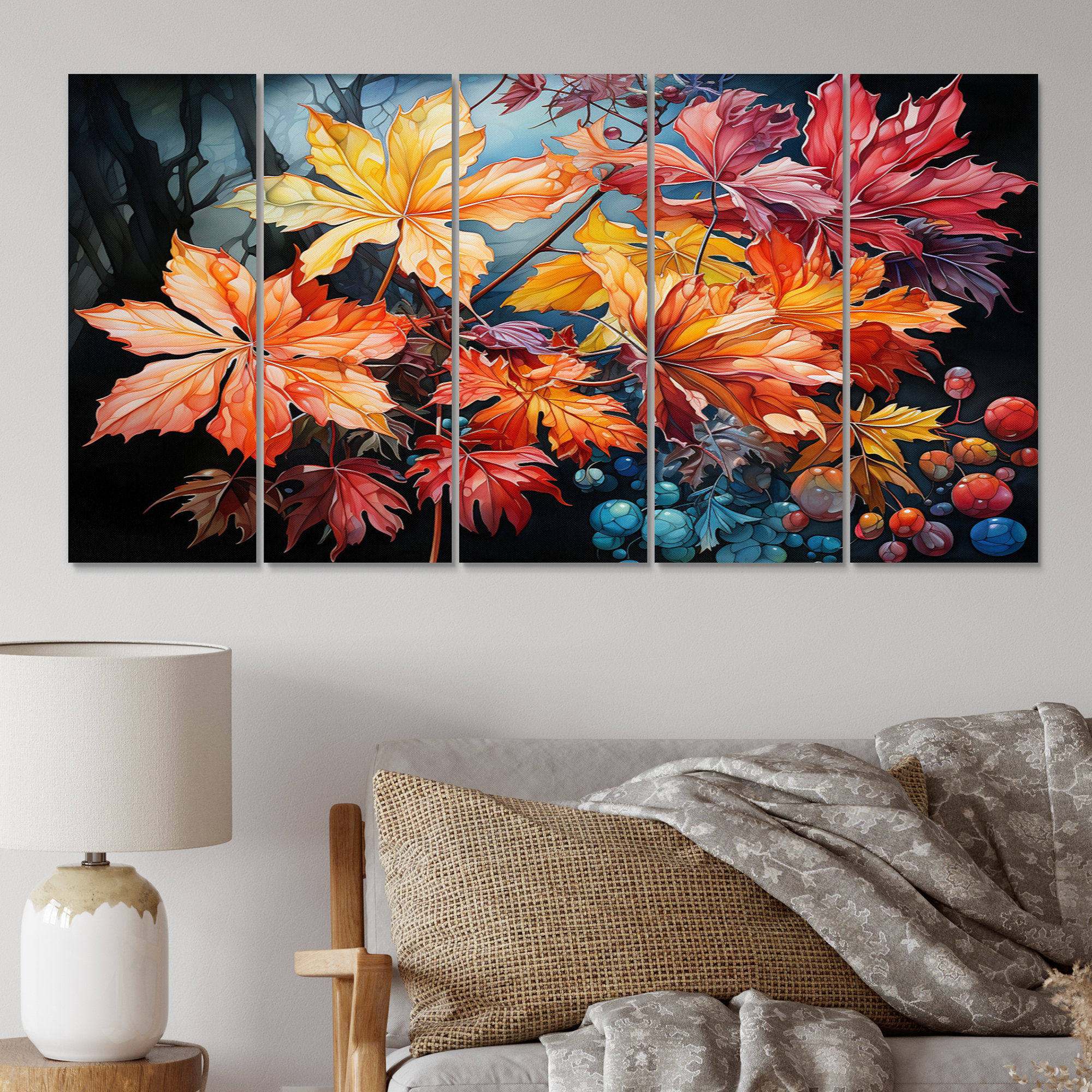 Winston Porter Japanese Maple Collage I - Japan Art Wall Decor - 5 ...