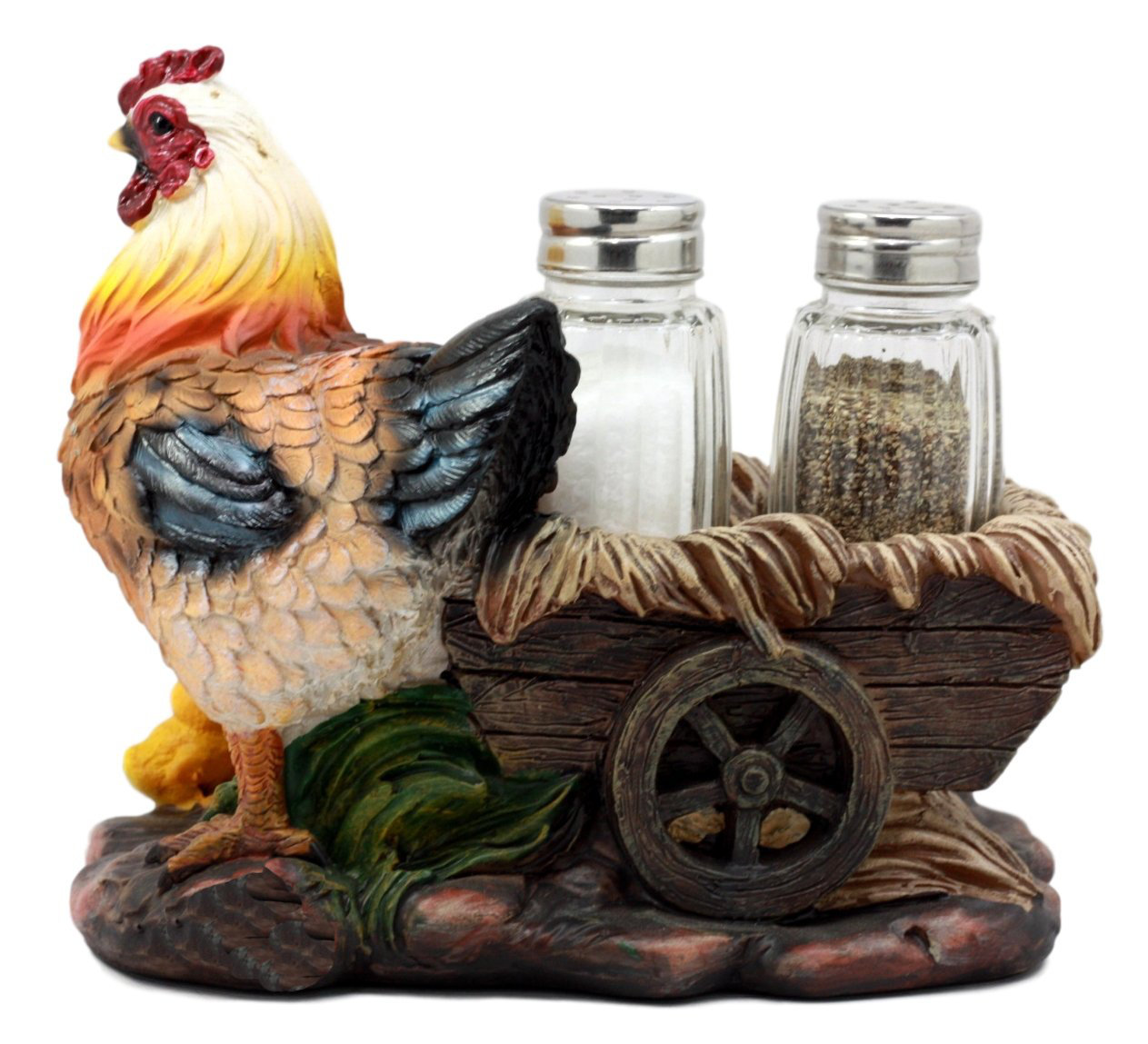 Rosalind Wheeler Budowski Mother Hen with Chicks Glass Salt and Pepper ...