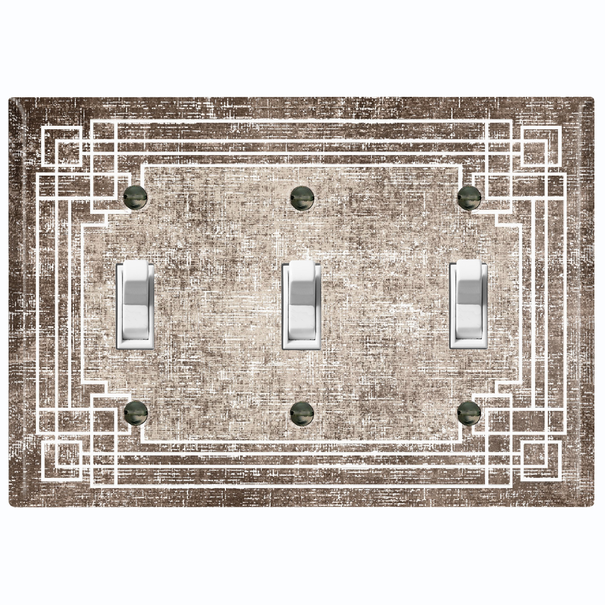 WorldAcc Geometric Abstract Frame Gray Nature Themed 3 - Gang Toggle ...