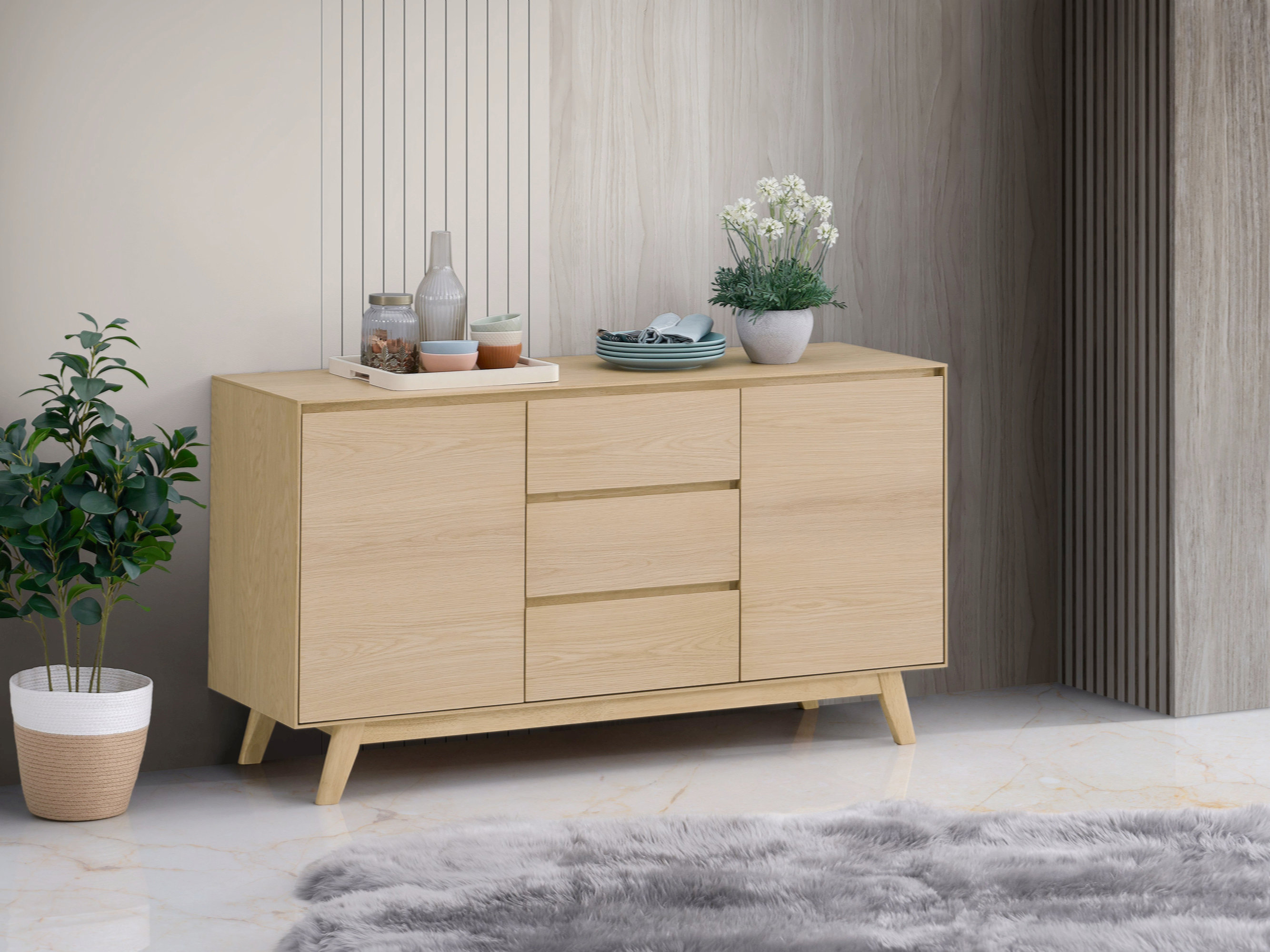 George Oliver Wichman Oak Finish Server | Wayfair