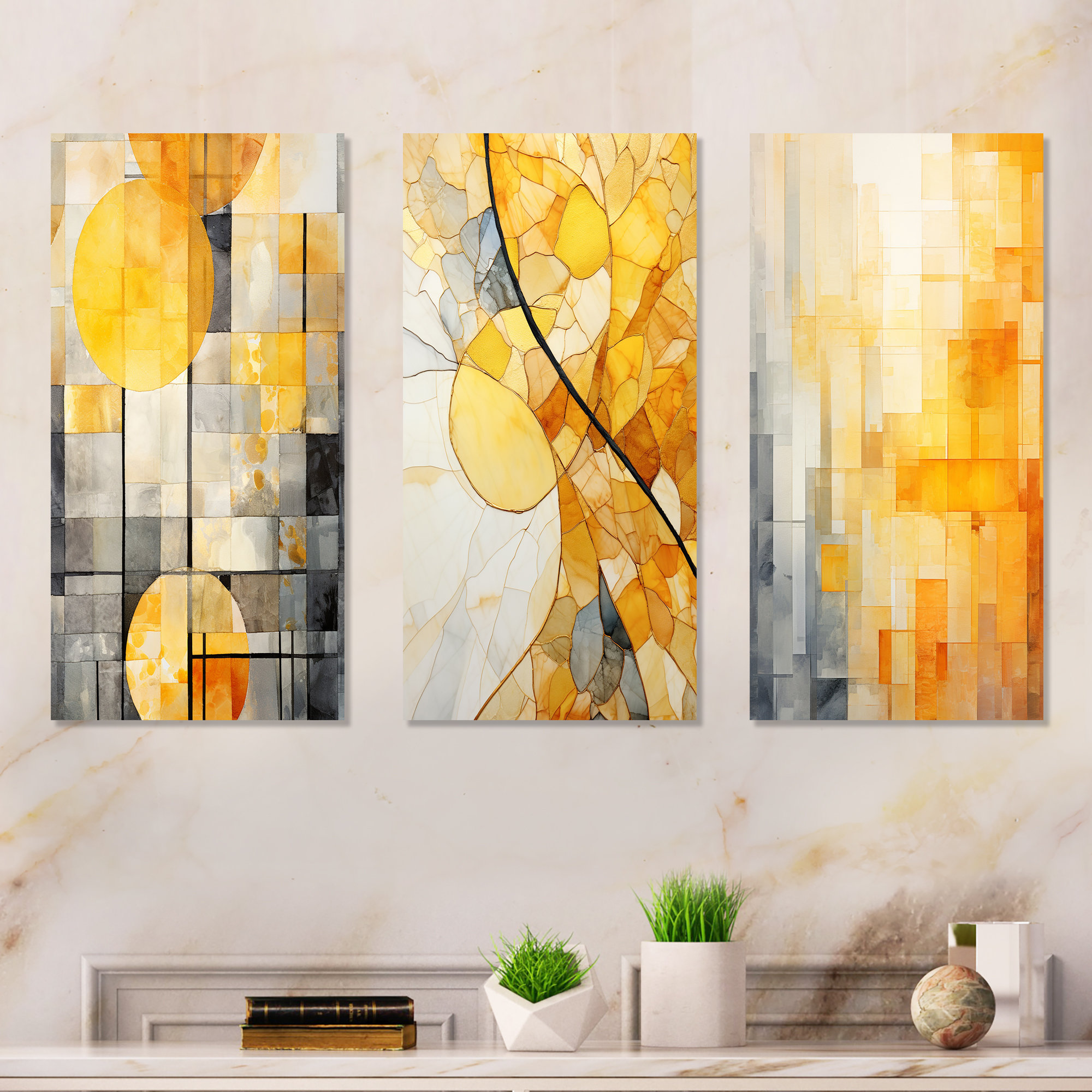 Ivy Bronx Yellow Solar Panels Sunlight Collage I - Abstract Collages ...