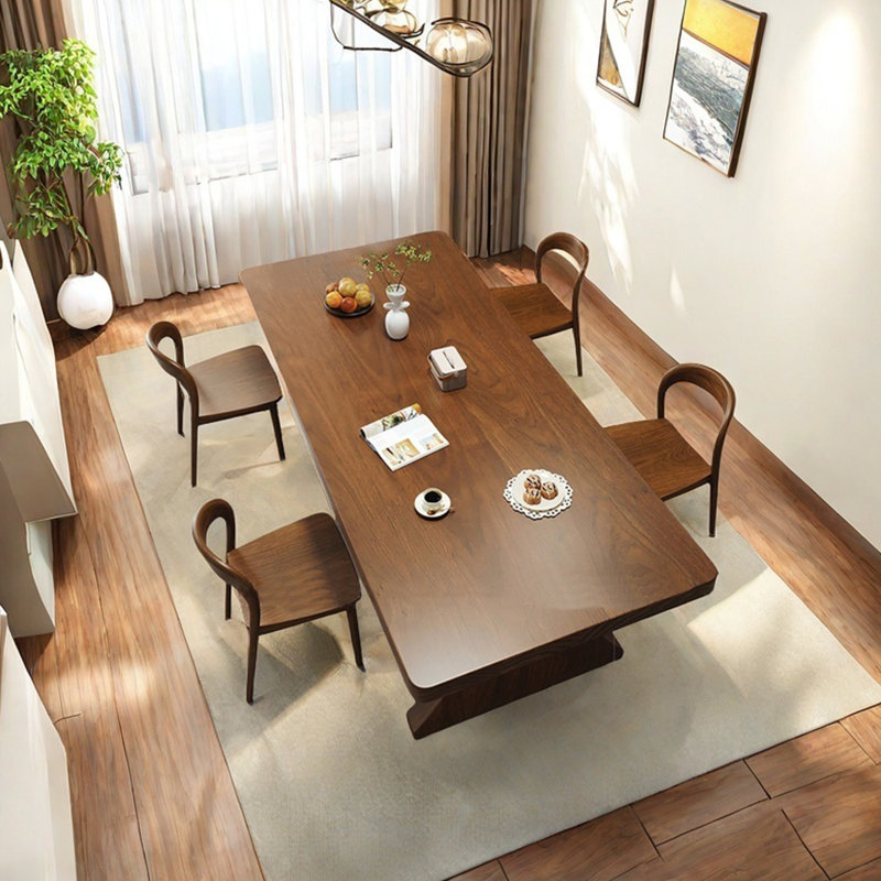Beicang Home Solid wood walnut dining table set | Wayfair