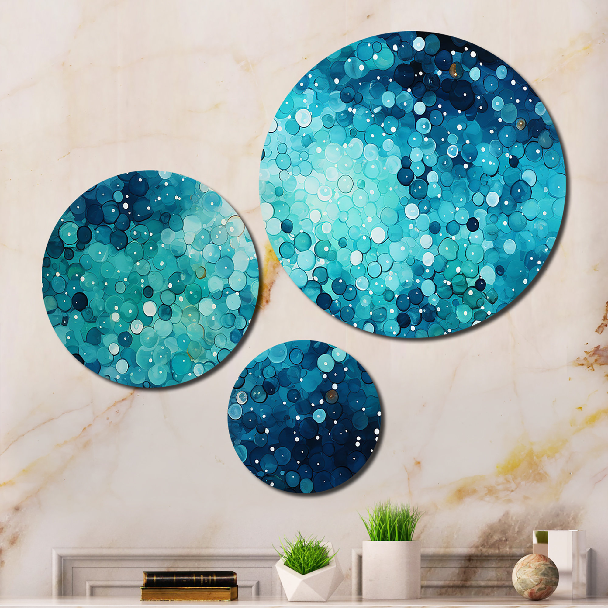 DesignArt Aqua Lagoon I Abstract Wall Decor on Metal - Wayfair Canada
