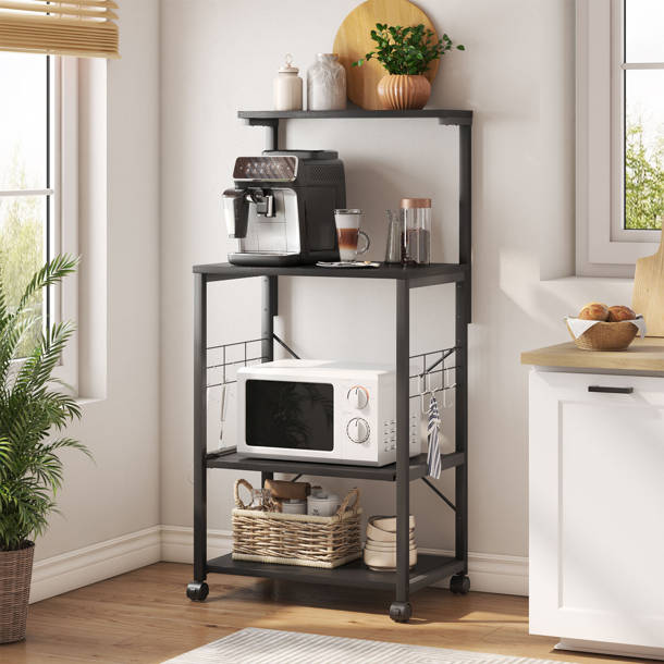 17 Stories 5-tiers Baker's Rack with Hooks for Kitchen & Reviews | Wayfair